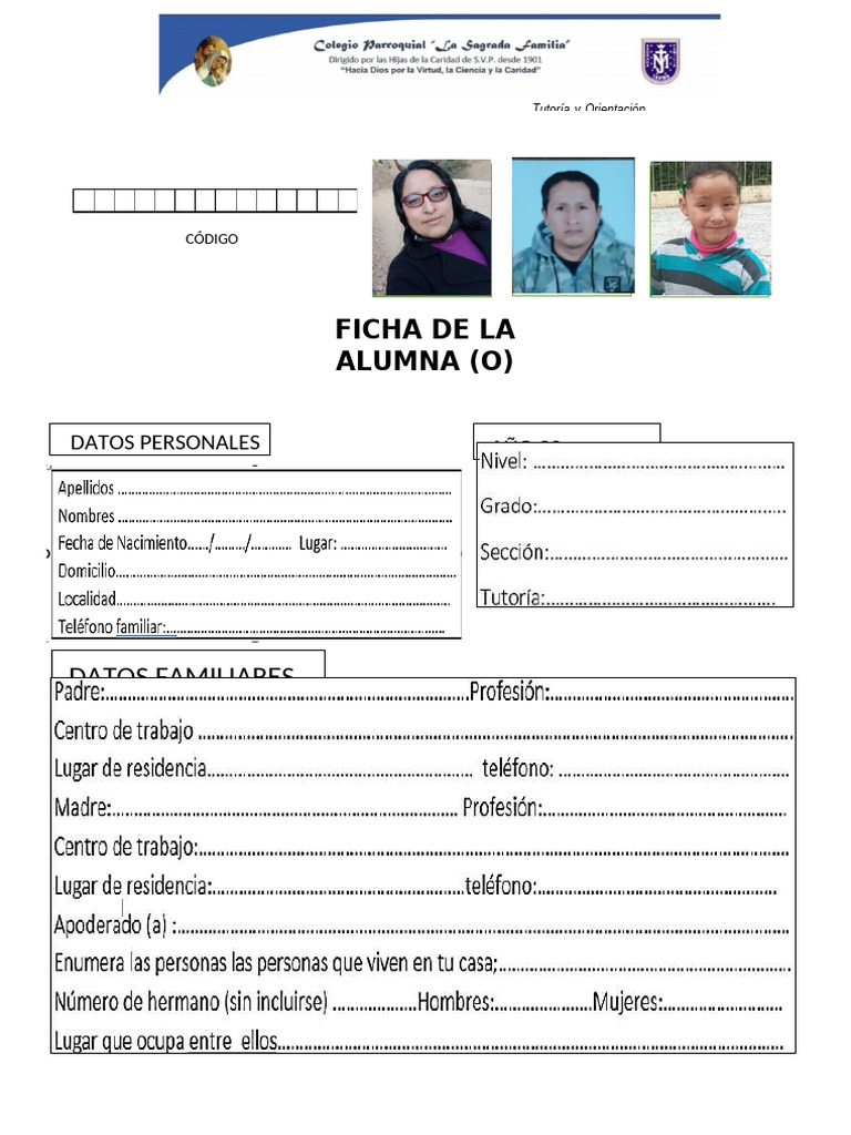 Fichas para Los PPFF | PDF