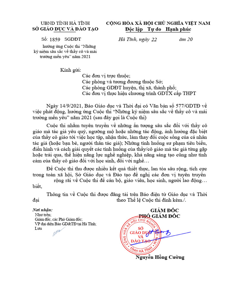 CV Huong Ung Cuoc Thi Nhung K Niem Sau Sac Ve Thay Co Va Mai Truong Men Yeu Nam 202122.09.2021 ...