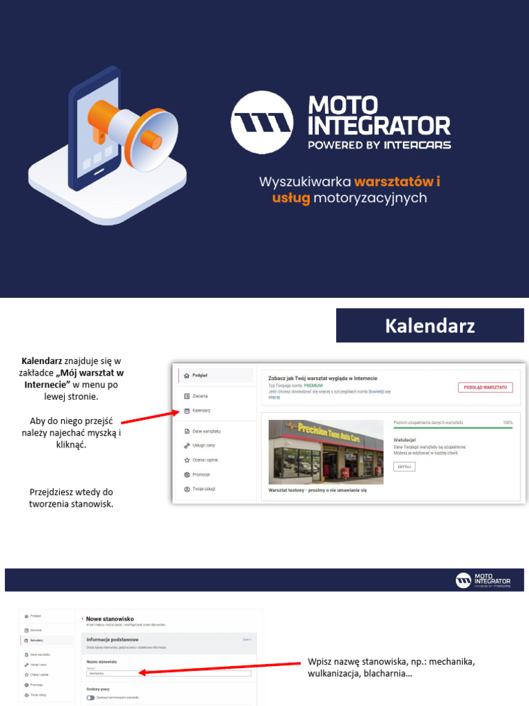 Motointegrator Kalendarz Instrukcja | PDF