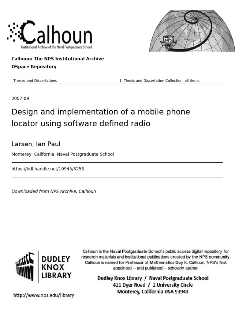 Design and Implementation of A Mobile Phone Locator | PDF | Software ...