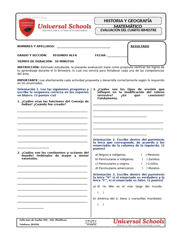 HISTORIA Y GEOGRAFÍA - 2DO ALFA | PDF | America latina