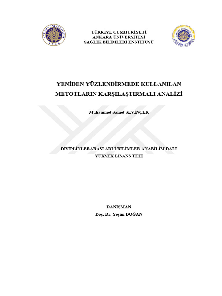 Yeniden Yüzlendirmede Kullanılan Metodlar | PDF