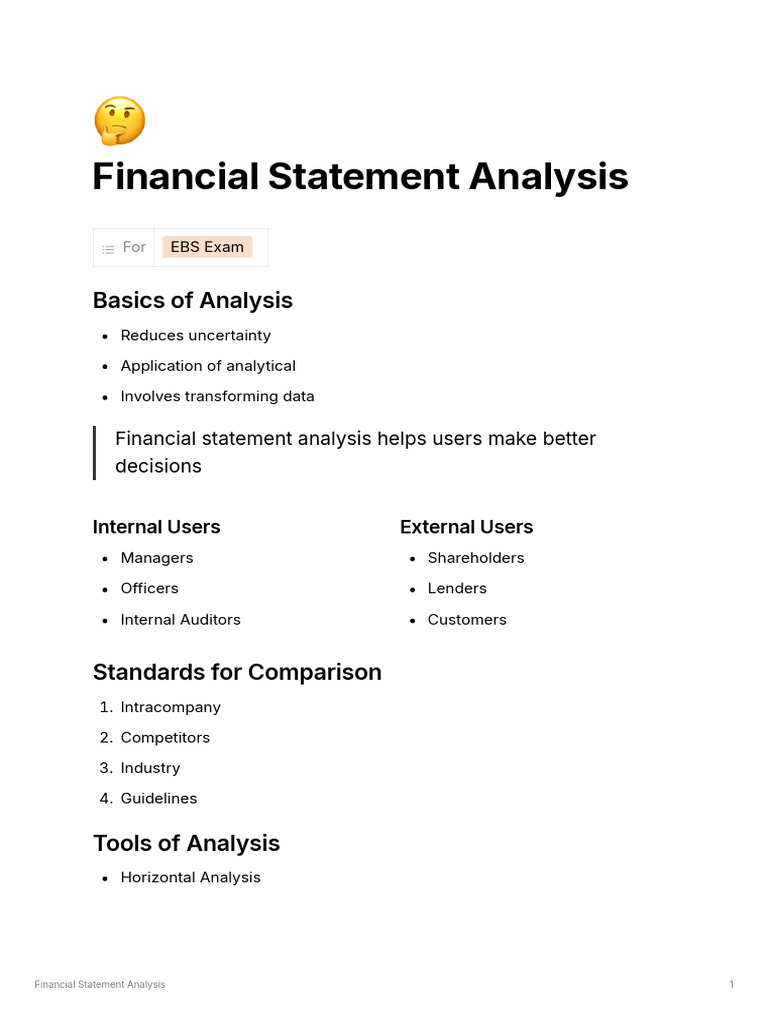 5_Financial Statement Analysis | PDF | Equity (Finance) | Financial ...