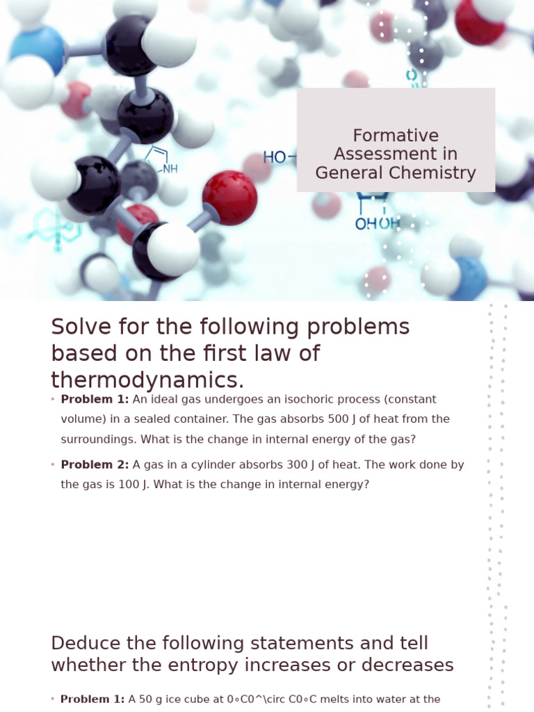 Thermodynamics Problems in Chemistry | PDF