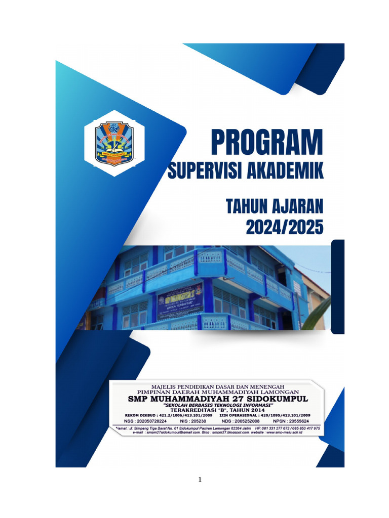Program Supervisi Akademik 2024 | PDF
