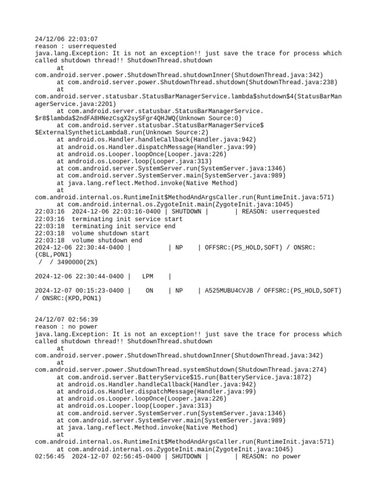 power_off_reset_reason_backup | PDF | Java (Programming Language ...