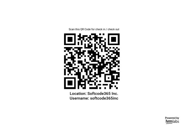 Softcode365 Inc. QR Code (For Attendance) | PDF