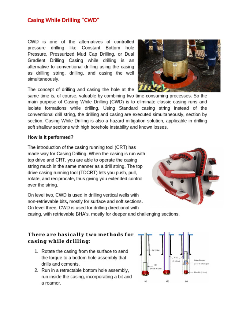 Casing While Drilling | PDF | Casing (Borehole) | Oil Well