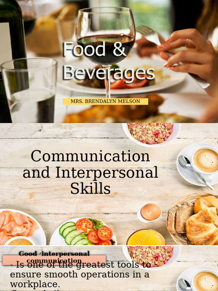 G12 - Food N Beverage L2 - Communication and Interpersonal Skills | PDF ...