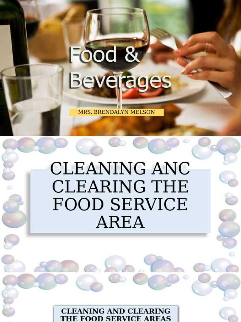G12 - Food n Beverage L4 -Cleaning and Clearing the Food Services Area ...