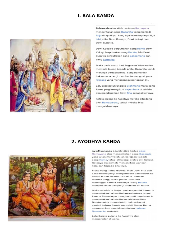 The Seven Kandas of Ramayana | PDF