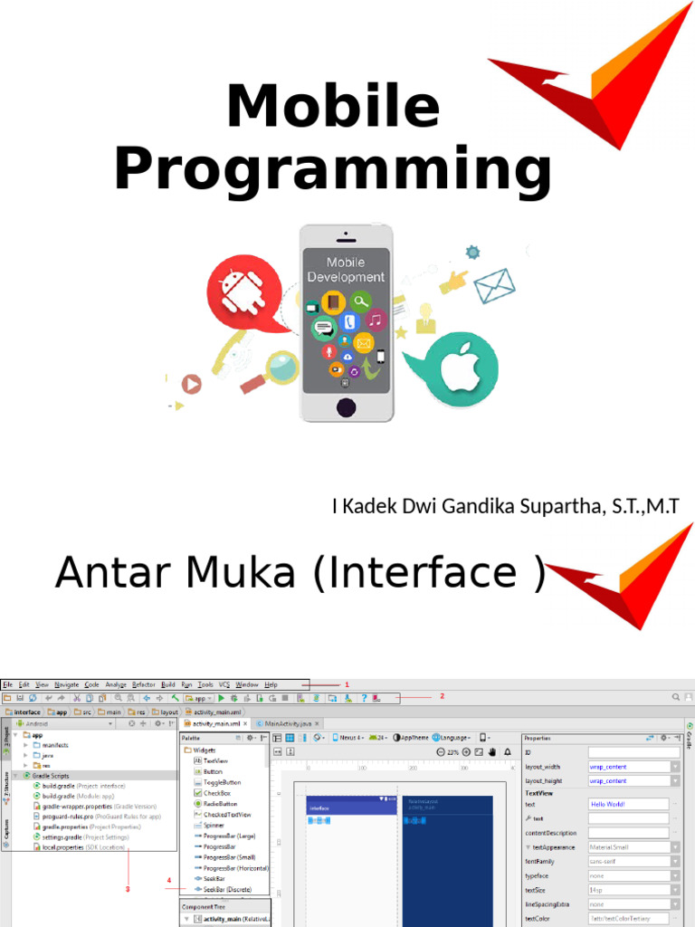 Pertemuan 2 Mobile Programming Pengenalan IDE Android Studio | PDF