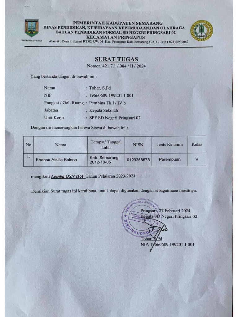 Suket Sekolah - Khansa | PDF