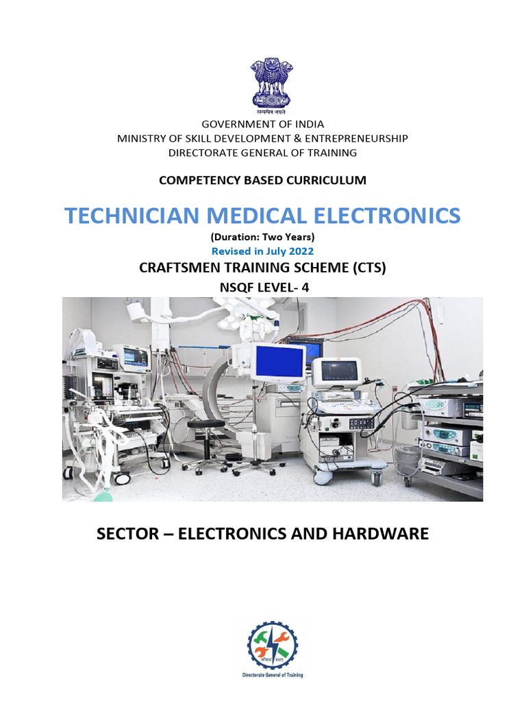 Tech. Medical Electronics CTS2.0 NSQF-4 | PDF | Electronic Circuits | Medicine