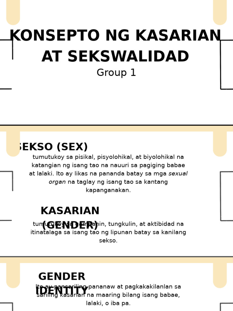 Ap Presentation. Konsepto NG Kasarian at Sekswalidad | PDF