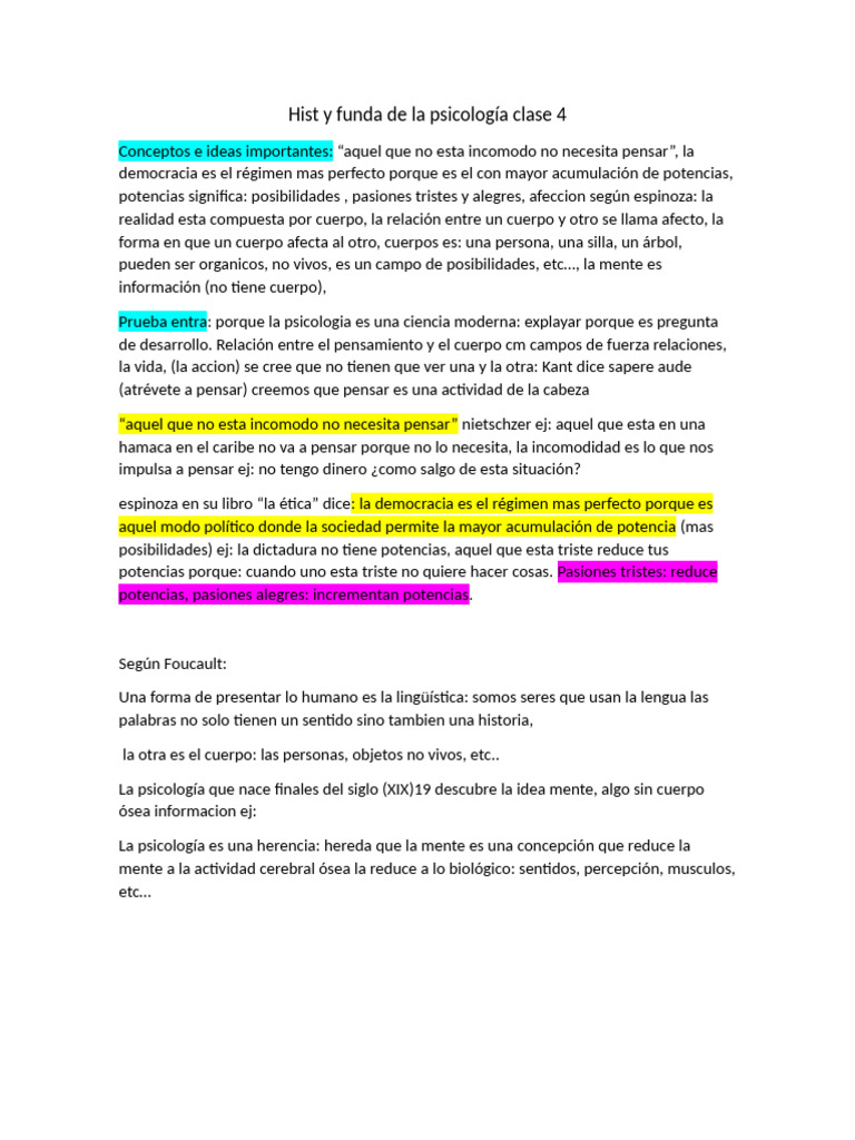 Hist y Funda de La Psicología Clase 4 | PDF