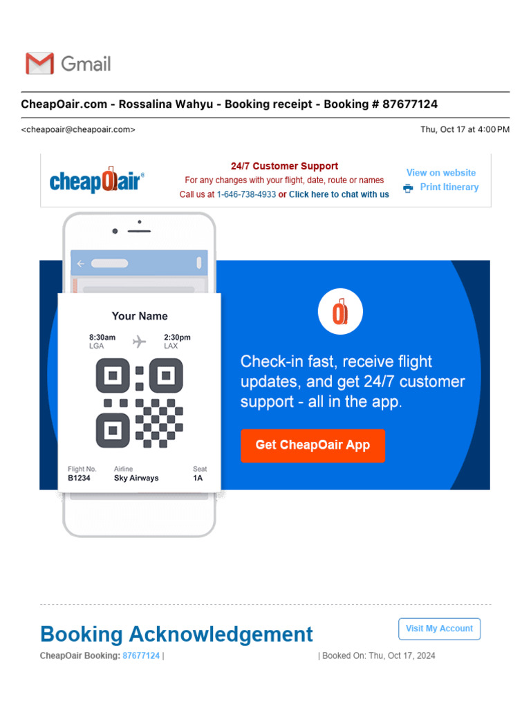 Rossalinda Wahyu Booking Receipt - Booking # 87677124 | PDF | Travel ...