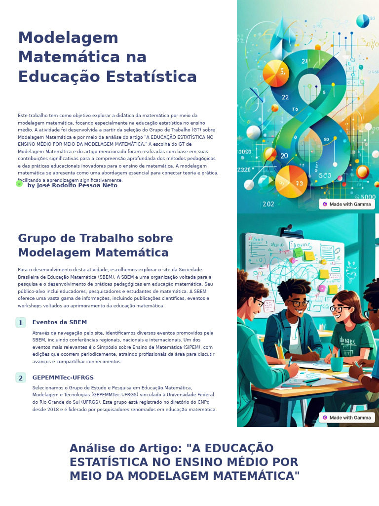 Modelagem Matematica Na Educacao Estatistica | PDF | Modelo matemático ...