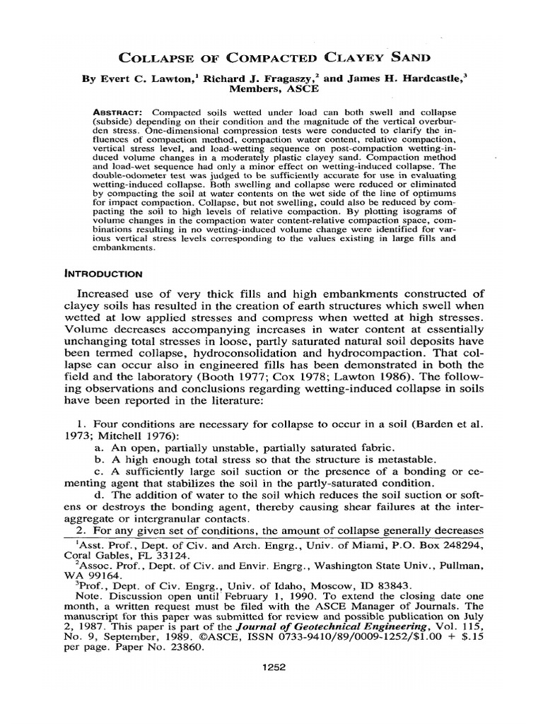 Collapse of Compacted Clayey Sand | PDF | Natural Materials | Soil Science