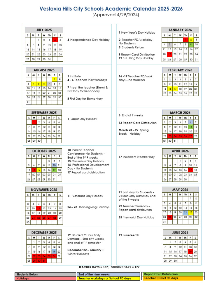 2025 26 Calendar | PDF | The United States | Public Holiday