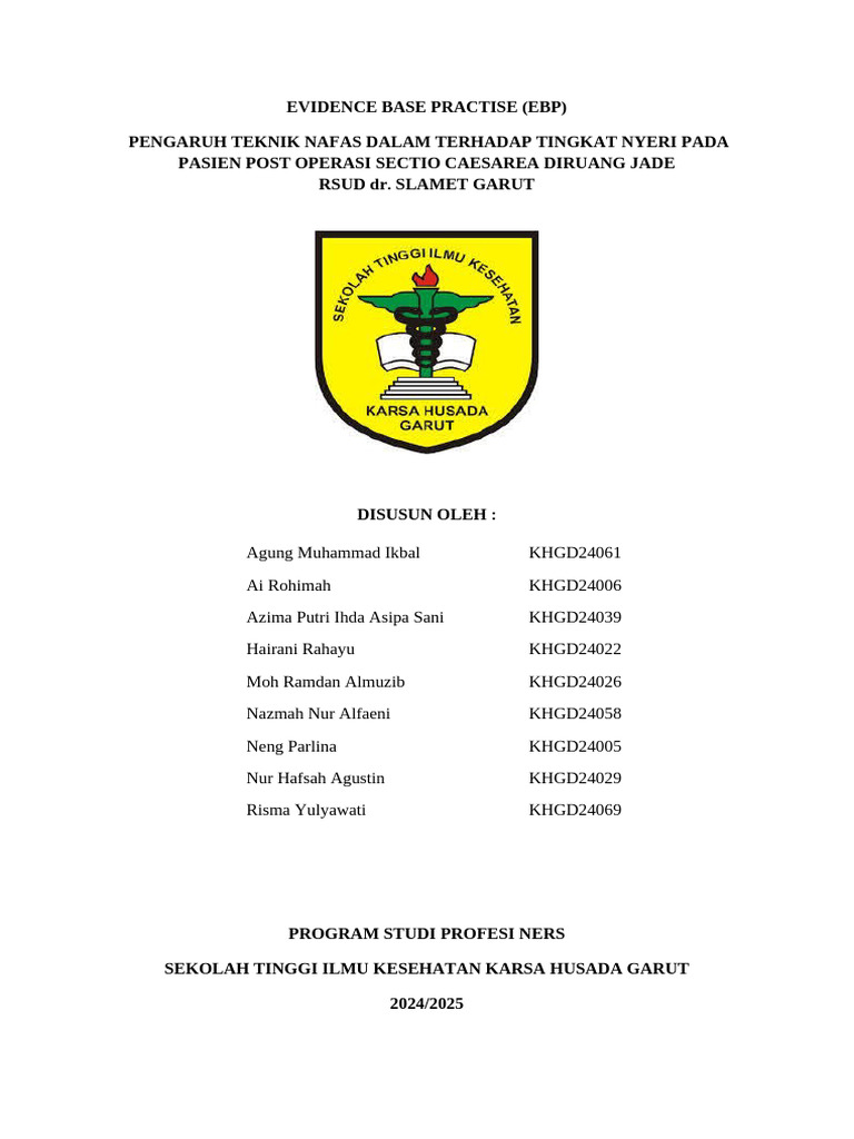 Ebp Teknik Relaksasi (Jade) | PDF