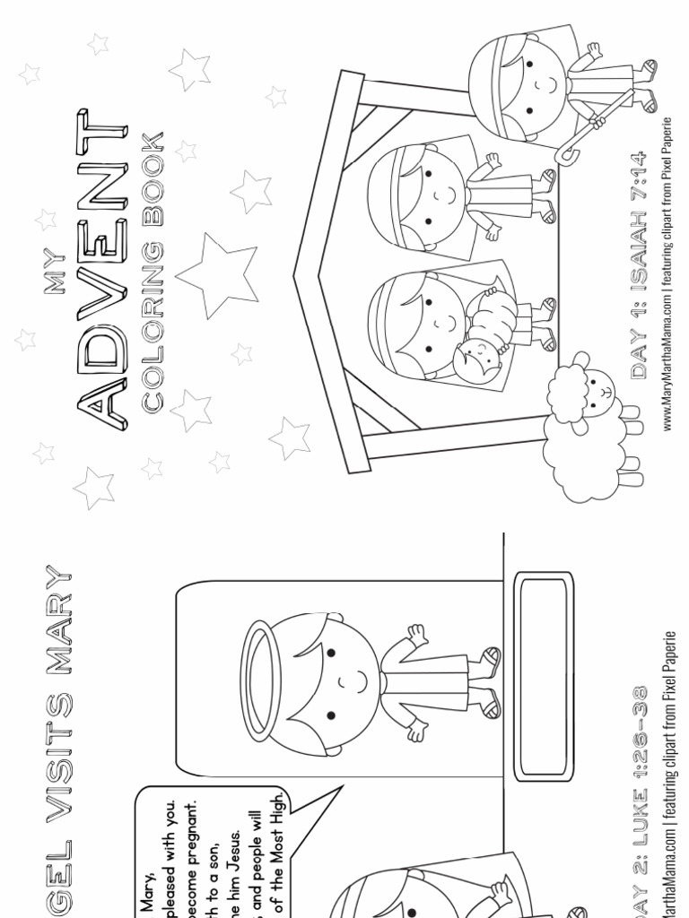 Advent Coloring Book Printables | PDF