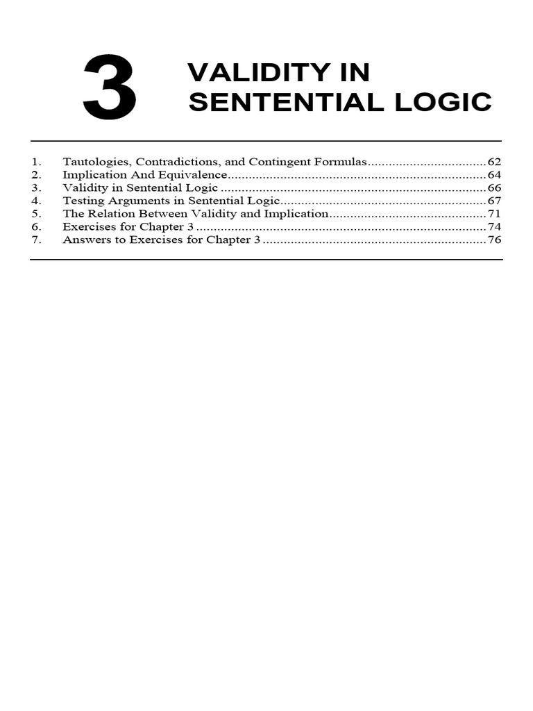Validity in Sentential Logic | PDF | Argument | Logical Consequence
