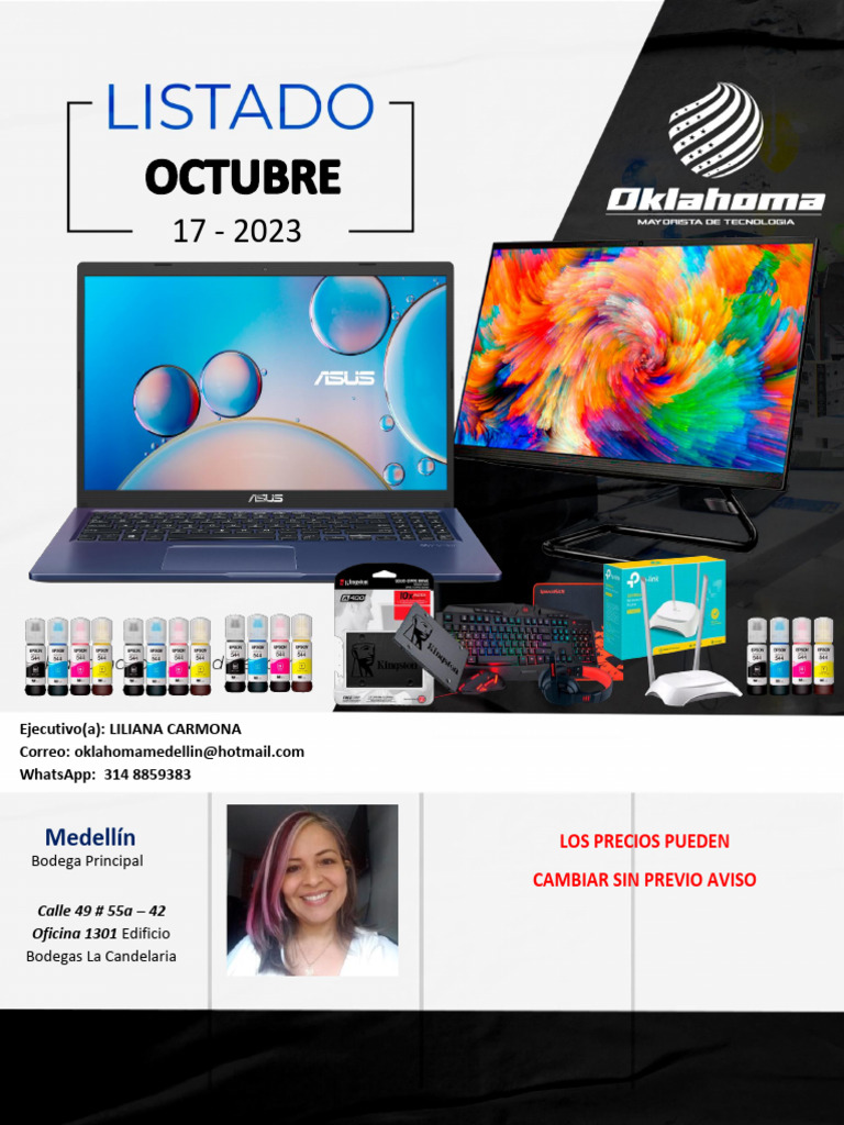 Lista de Precios Oklahoma - Octubre 18 2023 | PDF | Impresora ...