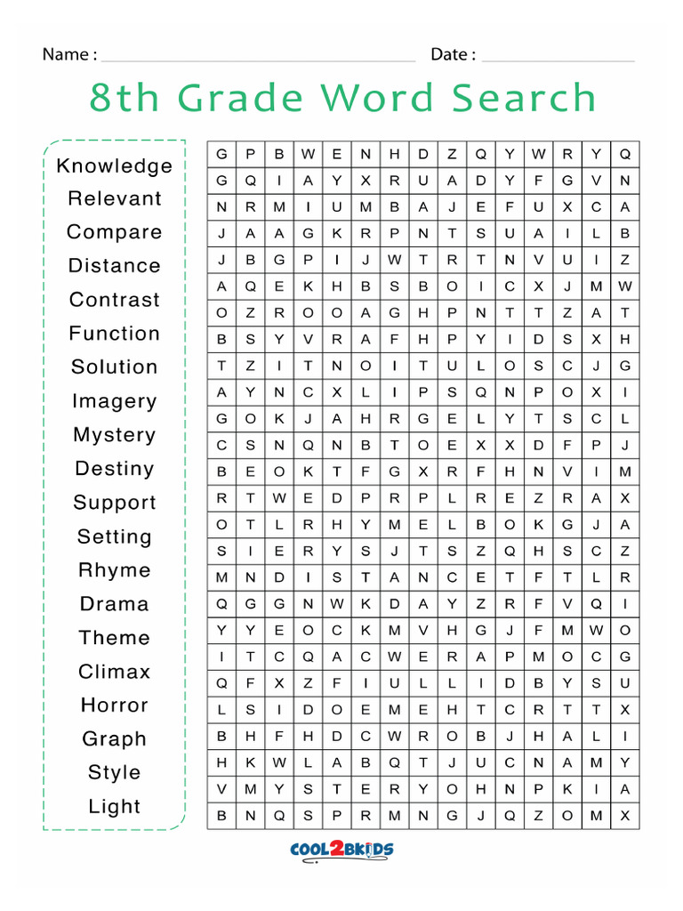 8th-Grade-Word-Search | PDF