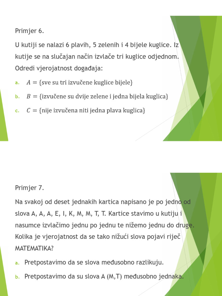 Vjerojatnost Zadaci | PDF