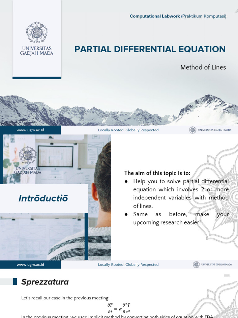 Method of Lines for PDE Solutions | PDF | Equations | Partial ...