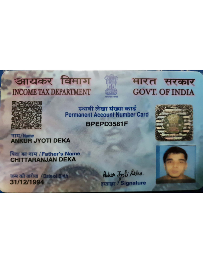 PAN Card Ankur - 1 | PDF