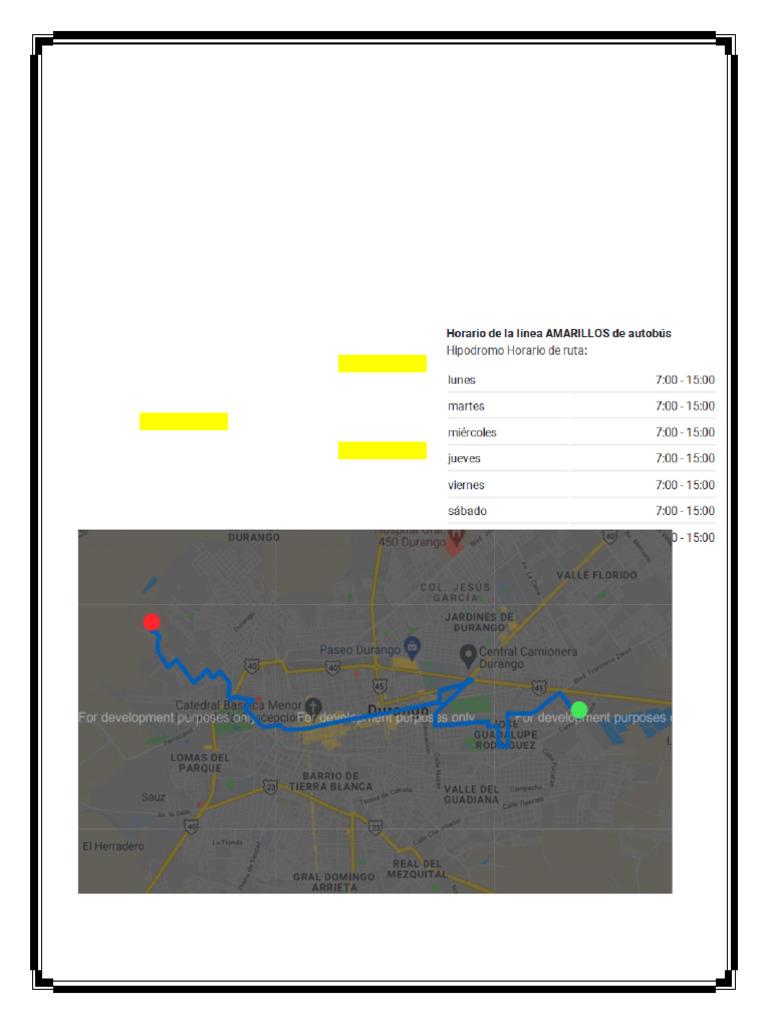 Rutas de Autobús en Durango | PDF | México | revolución mejicana