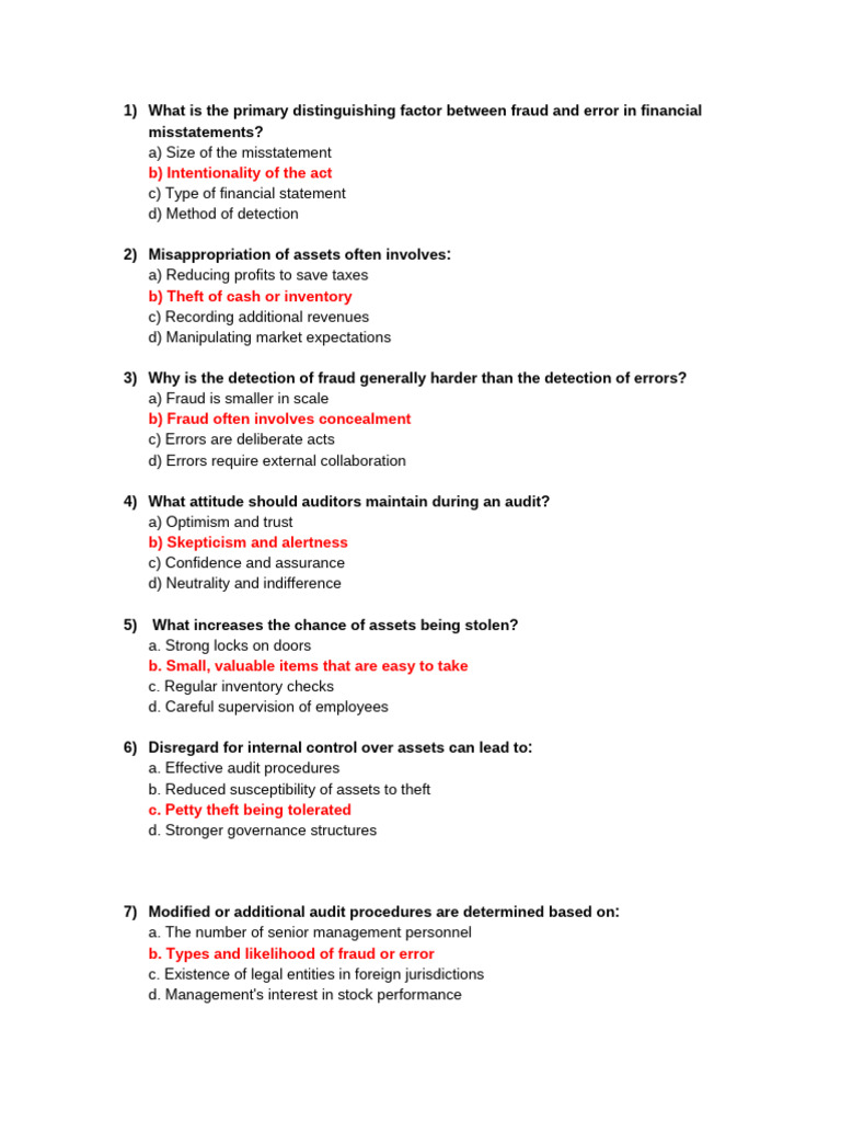 Chapter 12 - Fraud and Error | PDF