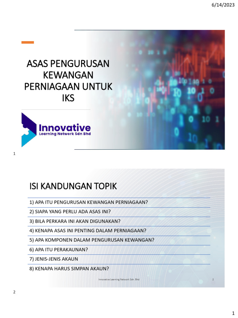 ASAS_PENGURUSAN_KEWANGAN_PERNIAGAAN_TOPIK_1_Pengenalan_kepada_asas | PDF
