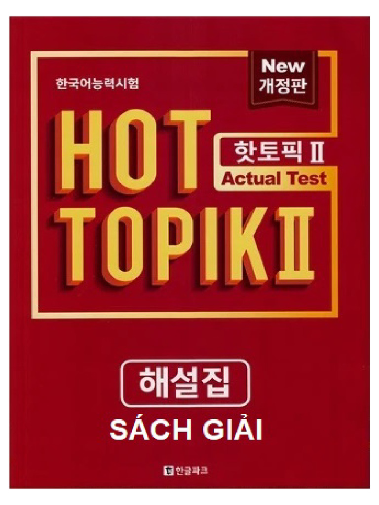 Hot Topik New Đỏ Sach Giải | PDF