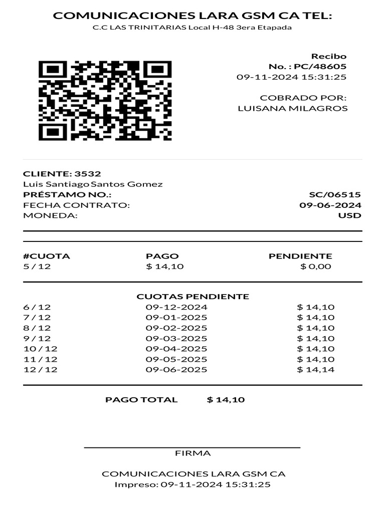 Payment Ticket - PC - 48605 | PDF
