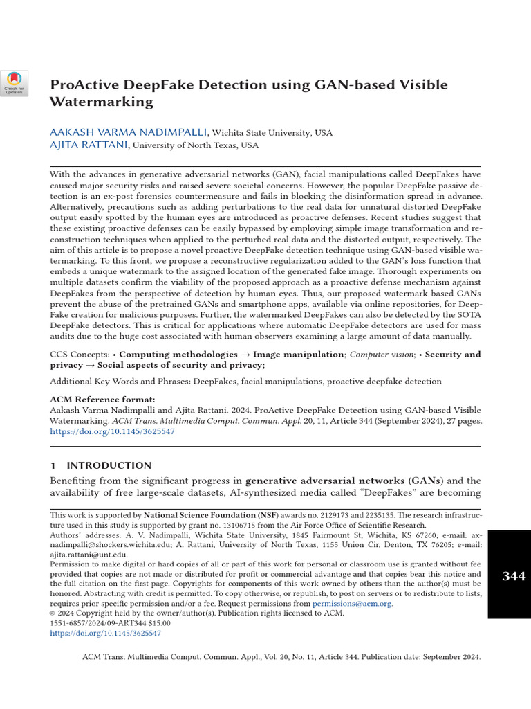 没代码proactive Deepfake Detection Using Gan Based Visible Pdf Data