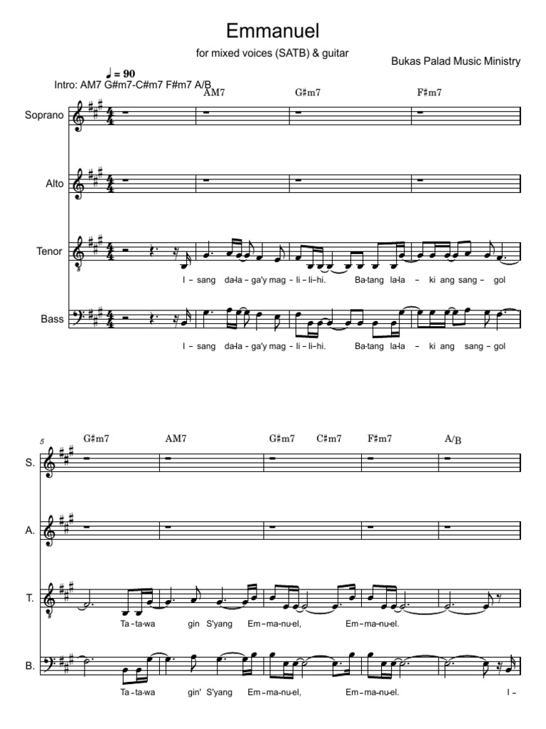 Emmanuel - Bukas Palad Music Ministry | PDF