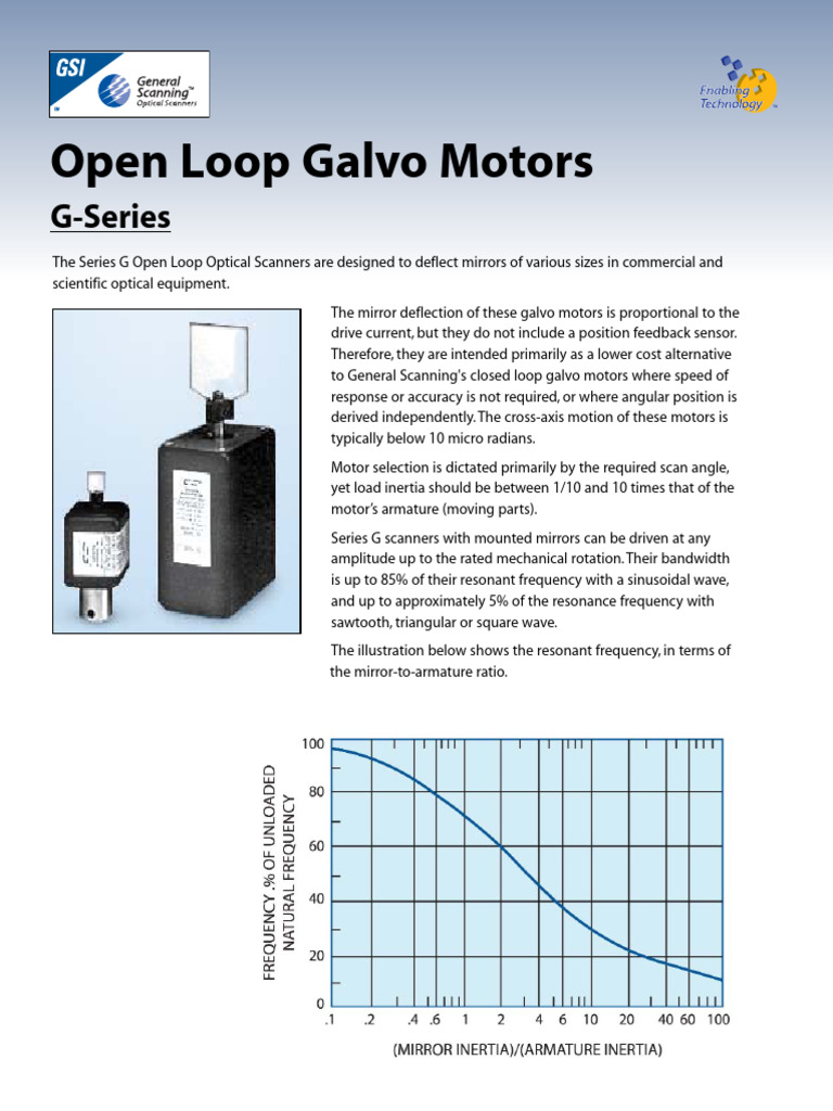 Gsi-Galvo Open - Loop - DataSheet | PDF | Resonance | Frequency