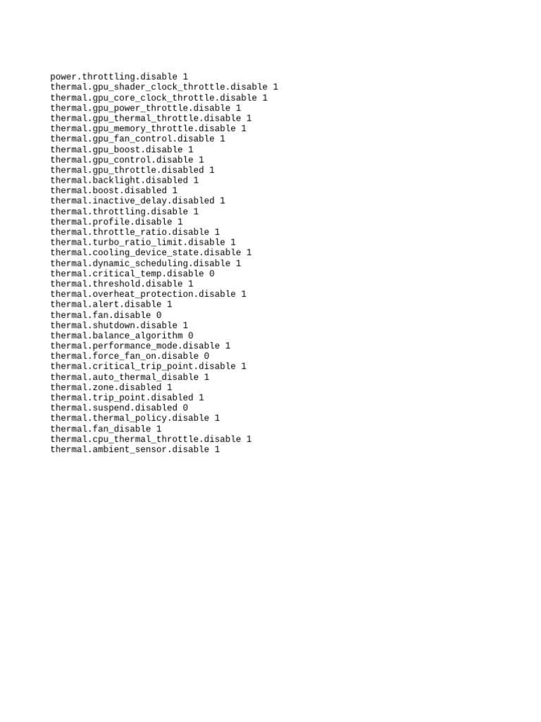 ThrottlingDisable BY SATOSHI TWEAKS | PDF