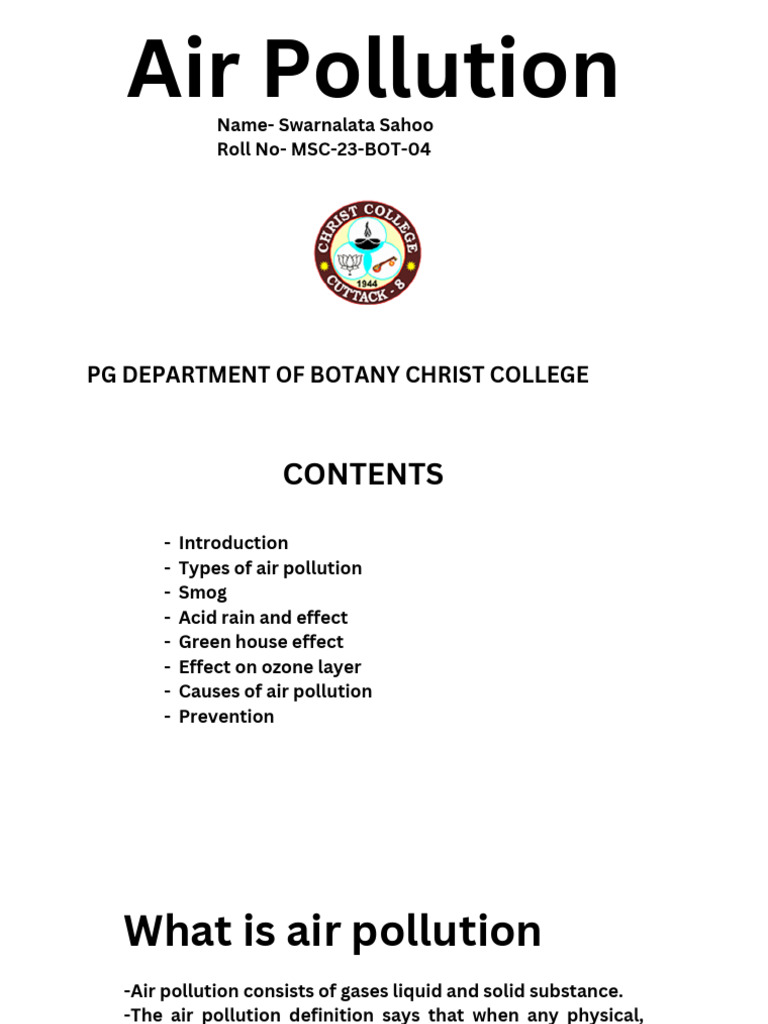 Air Pollution | PDF | Atmosphere Of Earth | Pollution
