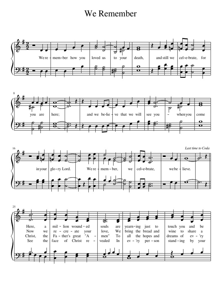 We Remember - Martin ODonnell | PDF