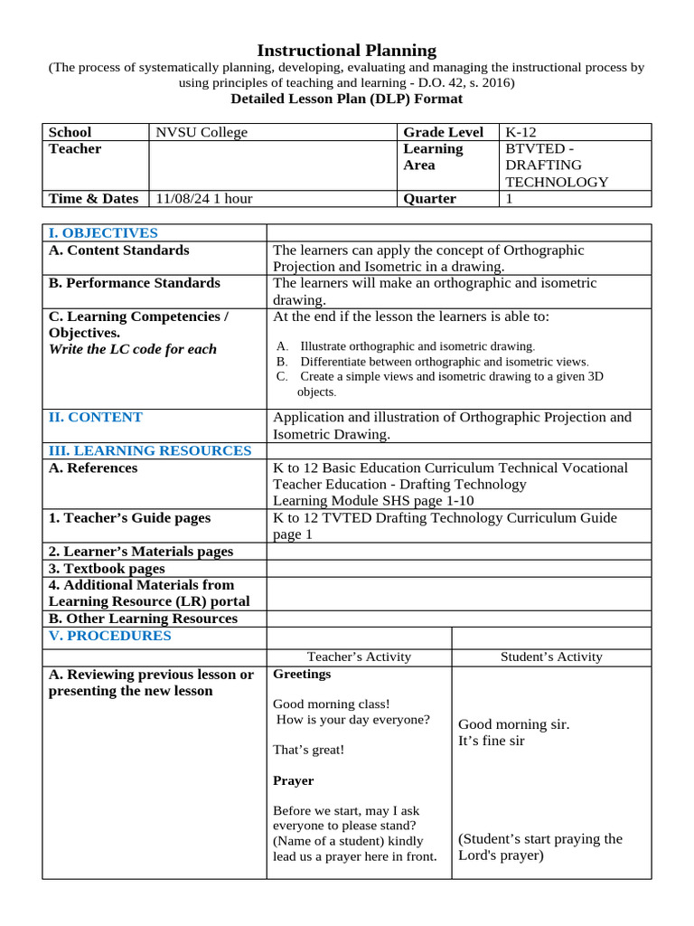 DLP Format AutoRecovered 1 | PDF | Drawing