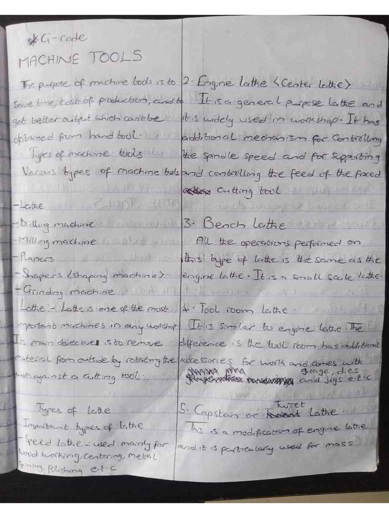 Feg 281 Note - Machine Tools | PDF