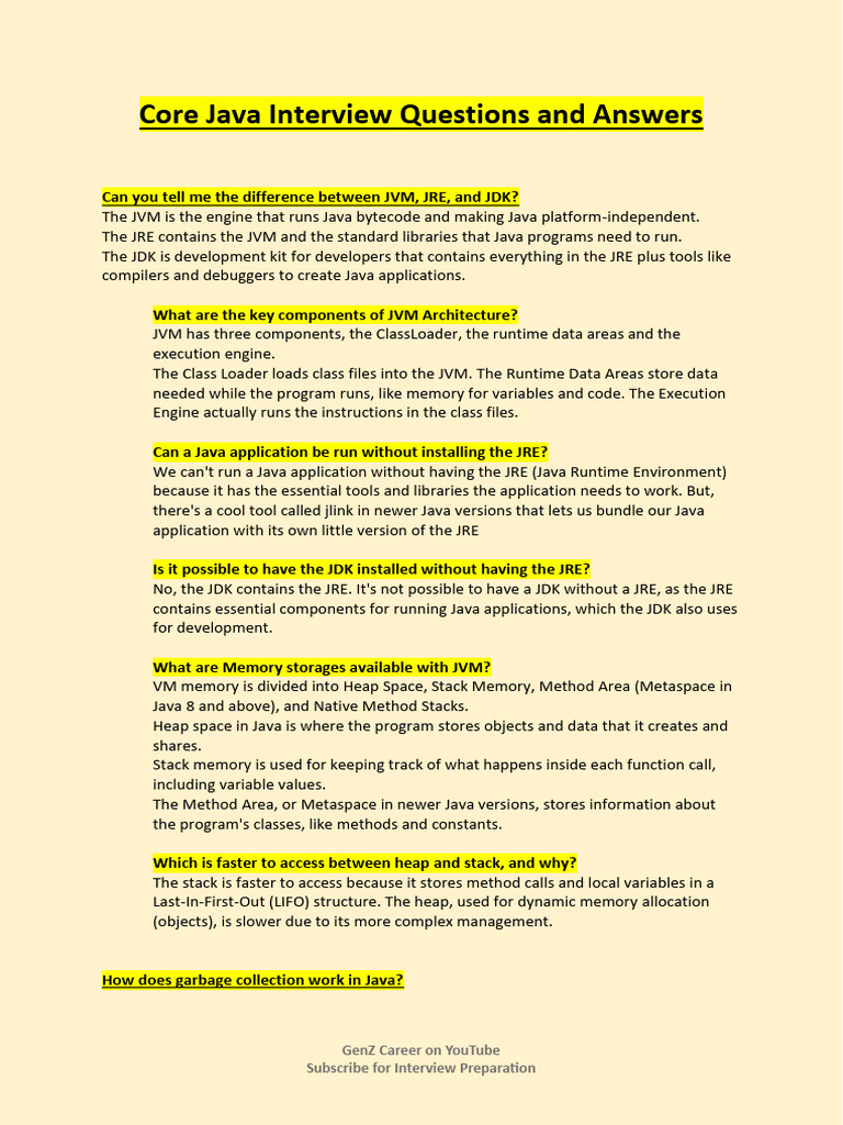 Step 2 Core Java Level II | PDF | Method (Computer Programming) | Java Virtual Machine