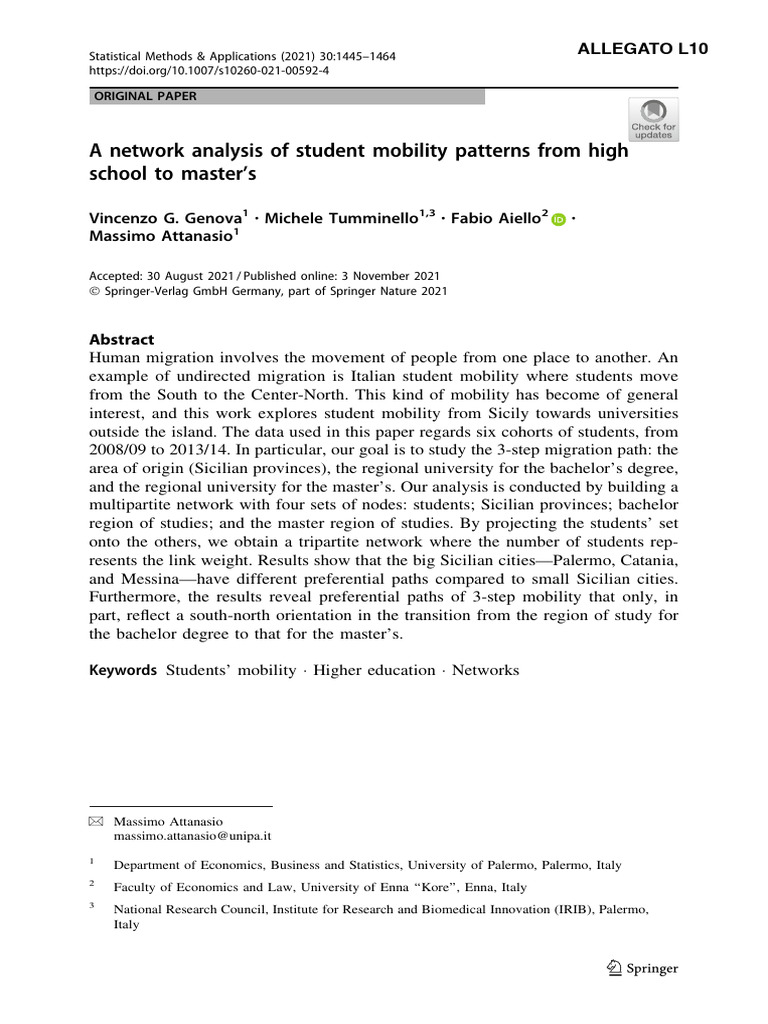 Allegato L10 | PDF | P Value | Sicily