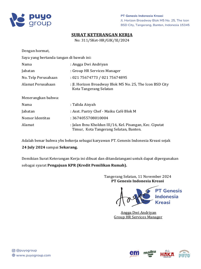 Surat Keterangan Pengajuan KPR | PDF Surat Keterangan Pengajuan KPR | PDF