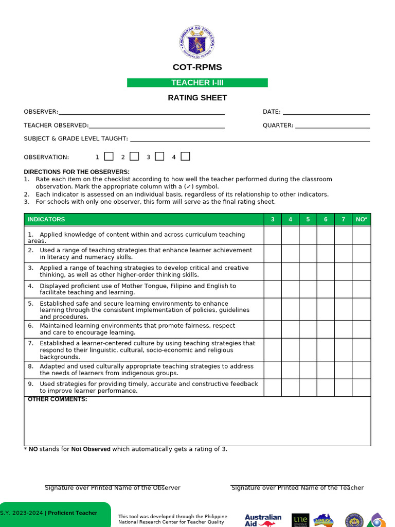 Appendix-C-03-COT-RPMS-Rating-Sheet-for-T-I-III-for-SY-2023-2024 | PDF ...