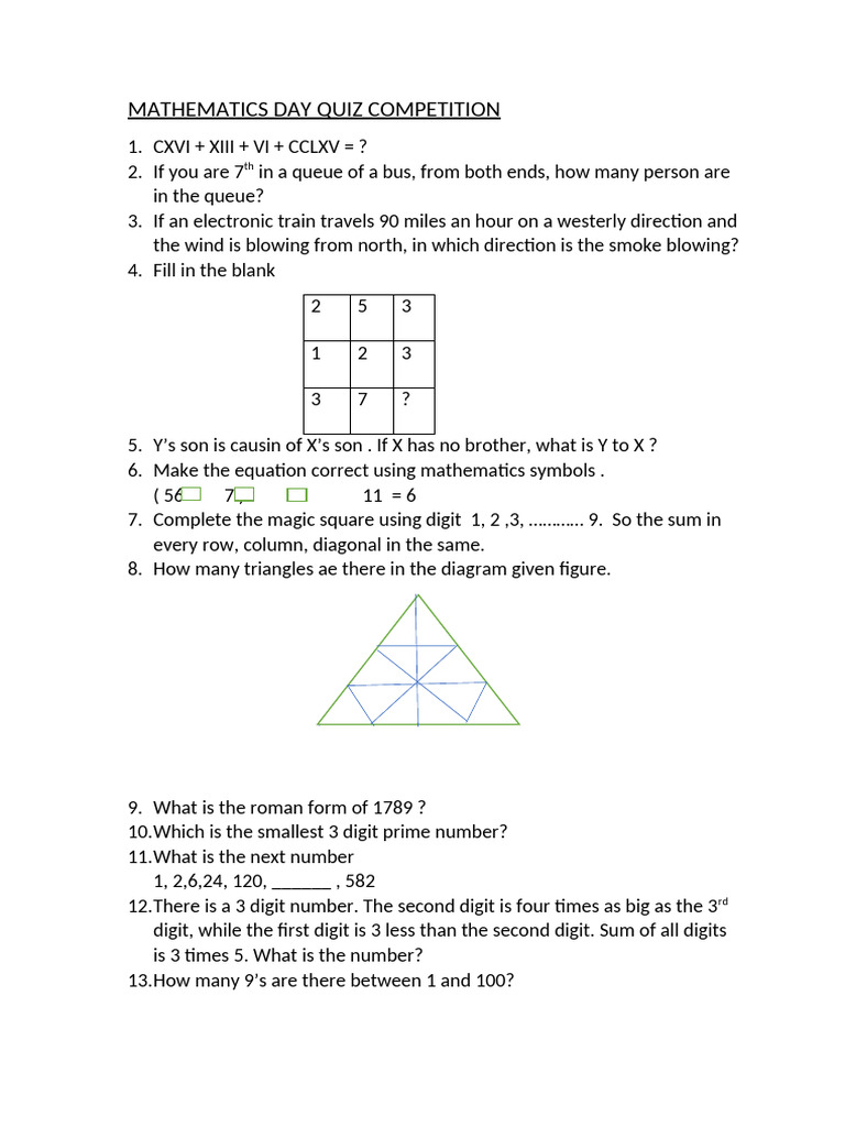 math day gk | PDF | Mathematics